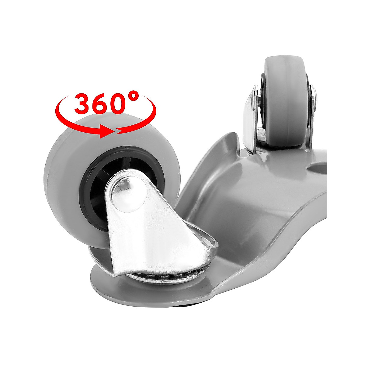 QWORK 8 pcs 6" Steel Tri-Dolly, 400 lbs Load Capacity, Great for Moving Furniture & Appliances, Durable and Easy to Use