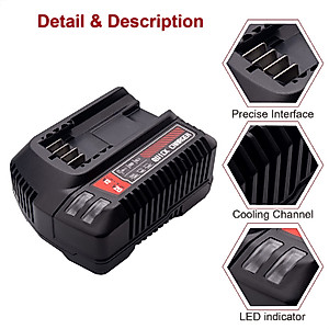 20V Max Battery Charger Replacement for Craftsman CMCB104,Compatible with Lithium Batteries CMCB101 CMCB204 CMCB202 CMCB201 CMCB209 CMCB205 CMCB102 CMCB100 (CMCB104)