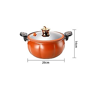 Micro Pressure Cooker, Time Saving Non Stick Micro Pressure Soup Pot Easy To Clean Wrought Iron Multifunctional 8L Large Capacity for Kitchen (28cm)