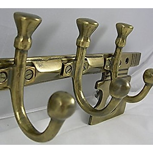 Large Brass Plated Skeleton Key Coat Rack Hook