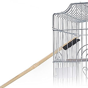2 Pcs Long Wooden Handle Bird Cage Cleaning Brush Parrot Birdcage Cleaner Tool, 14.4 inch Long