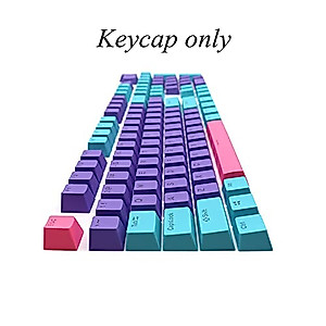 PBT keycap, 104 Key Customization, 60% Backlight with Key Puller OEM Configuration American Layout, Suitable for 61/87/104 Cherry MX Mechanical Keyboard (keycap only)