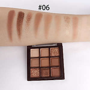 CAKAILA 9Colors Nude Eyeshadow Palette Makeup,Taupe Bronze Brown Matte Cream Eye Shadow,High Pigmented Natural Neutral Eyeshadow Palette Nude,Naturing-Looking Long Lasting Waterproof Blendable