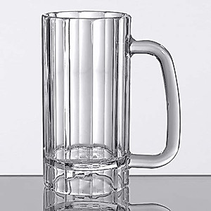 G.E.T. 00086-1-SAN-CL Shatter-Resistant Plastic Beer Mug / Stein, 16 Ounce, BPA Free (Set of 4)