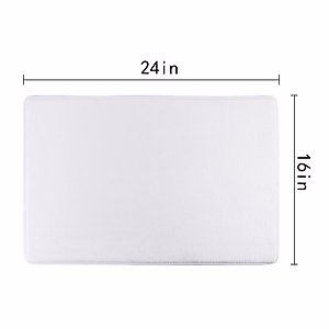 HVEST Christmas Memory Foam Bath Mat, Christmas Garlands with Red and Black Plaid on Rustic Wood Planks Non Slip Bath Rug Kitchen Mat Door Mat Washable Absorbent Bathroom Décor Rug, 16 X 24 Inches