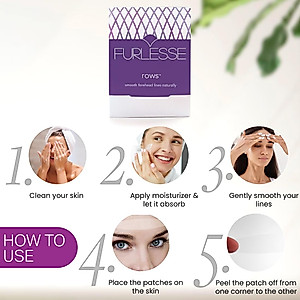 Furlesse Rows Wrinkle Patches, Overnight Forehead Wrinkle Patches for Fine Horizontal Lines, Non-Invasive Anti-Wrinkle Patches, Anti-Aging Skincare, 30 Patches, 30-Day Use