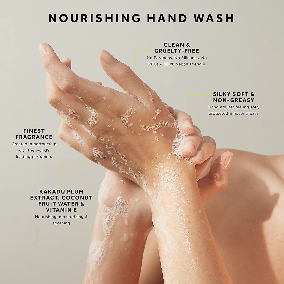 Glasshouse Fragrances Lost In Amalfi Hand Wash, Rich in Aloe Vera & Vitamin E, Soothing & Moisturizing, Sea Mist Scent, 15.2 Fl Oz (450mL)