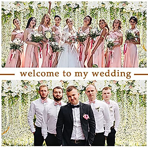 6 x 13ft Flower Wedding Backdrop Large Vinyl Wedding Floral Wall Backdrop Bridal Shower Backdrop Garage Door Banner Photographic Studio Photo Backgrounds for Outdoor Indoor Ceremony Party Decor