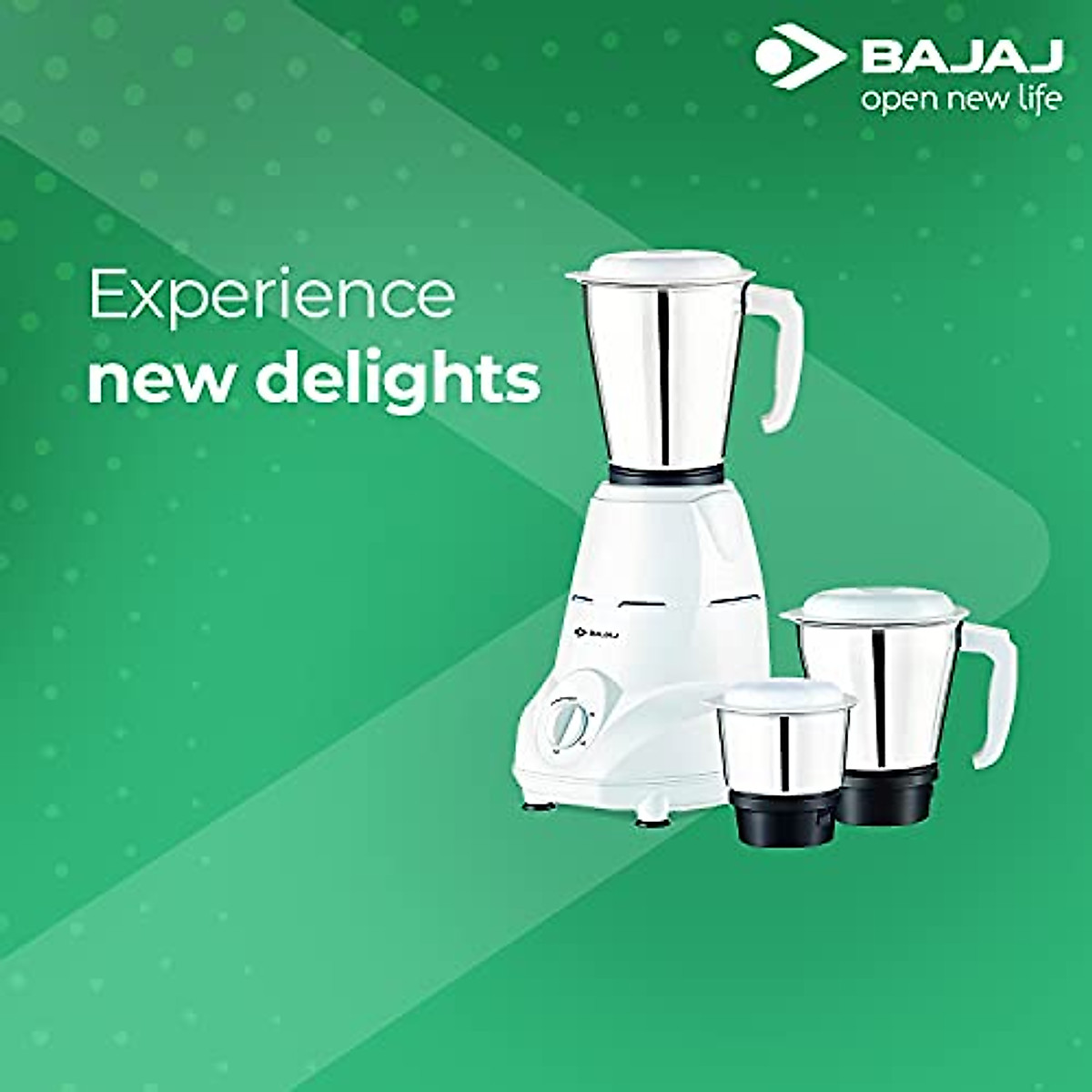 Bajaj Rex 500-Watt Mixer Grinder with 3 Jars