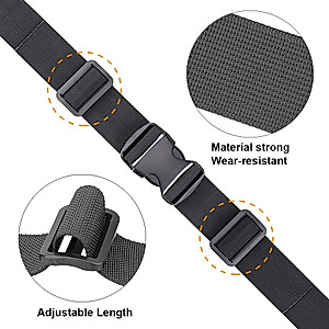 MAGARROW 1.5" Utility Straps with Buckle Adjustable, 4-Pack (Black, 9.5 feet Long)