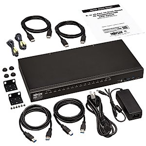 Tripp Lite KVM Switch, 16 Port HDMI USB with Audio and USB Sharing KVM Switch, 1U Rack Mount (B024-HU16)
