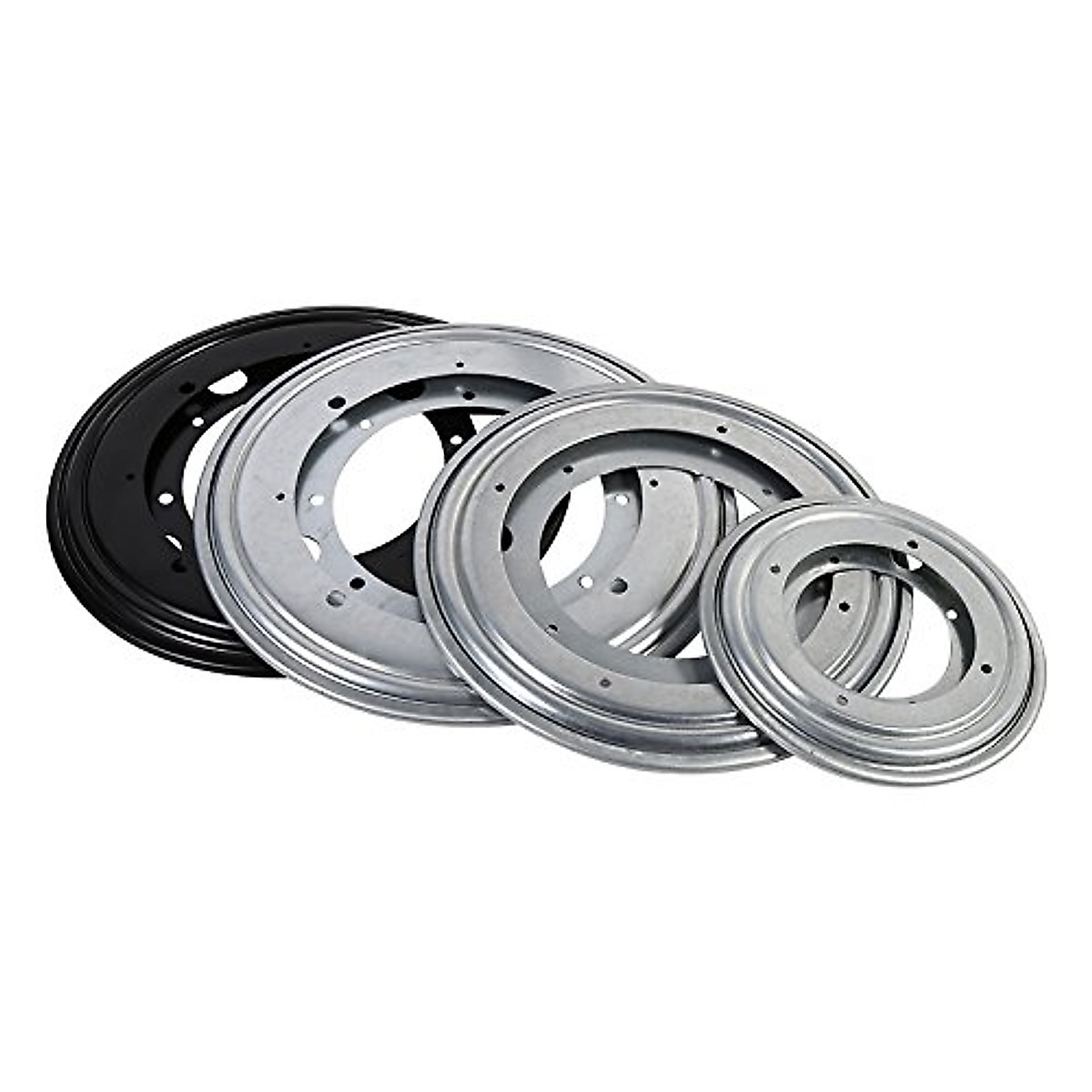 Heavy Duty Lazy Susan Turntable 360 Degree Rotating Swivel Steel Ball Bearing Stand for Kitchen Cabinet-Round Shape, 8"-Sliver