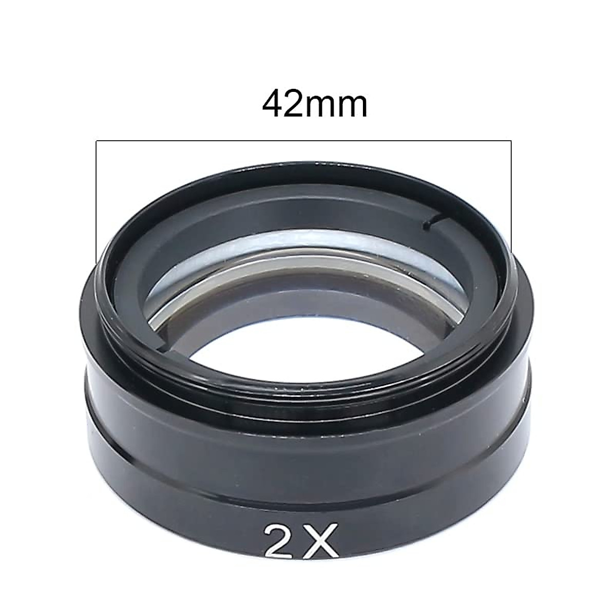 Microscope Accessories Kit for Adult 2X Industry Microscope Camera Objective Lens Adapter for 360X Zoom Digital Microscope Camera C-Mount Lens Barlow Auxiliary Lens Accessory