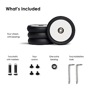 BABYZEN YOYO Wheel Pack - Four Replacement Wheels for Stroller - Includes Parts & Tools for Easy Assembly