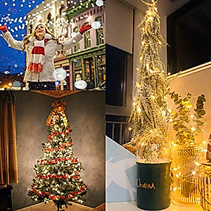 BHCLIGHT 66Ft 200 LED Fairy Lights Plug in, Waterproof String Lights Outdoor 8 Modes Copper Wire Lights Bedroom Decor, Twinkle Lights for Girl's Room Garden Christmas Party Wedding (Warm White)