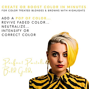 Watercolors INTENSE METALLIC Color Depositing Sulfate-Free Shampoo, Maintains & Enhances Hair color Water Colors Hair Dye Wash (Intense Metallic Gold - 8.5 oz)