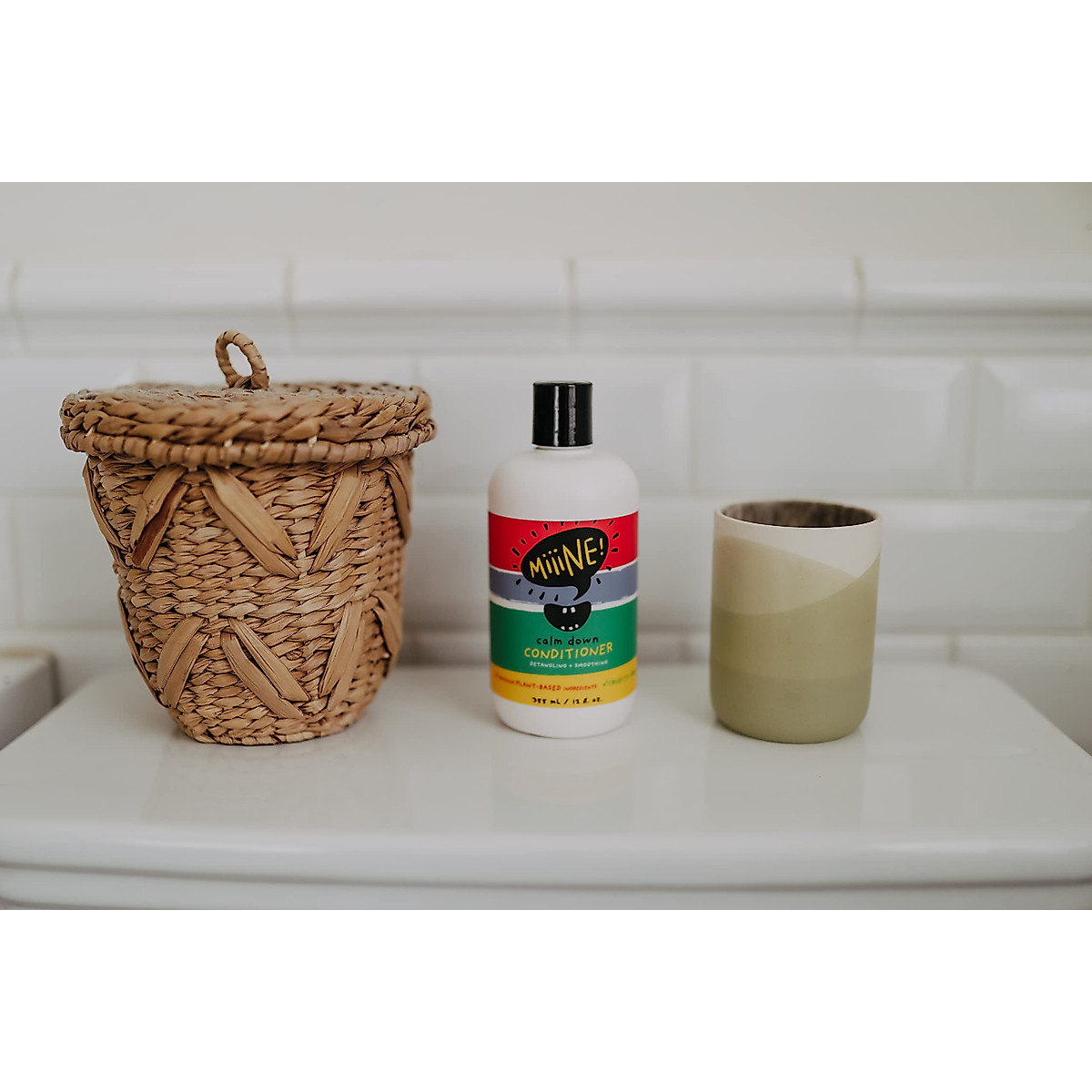 MiiiNE! Calm Down Kids Conditioner 12oz | Heal and Moisturize Swimmers Hair with Deep Conditioning- Tropical scented Kids Detangler - Cruelty Free Kids Conditioner Made in USA | By Stylists For Kids