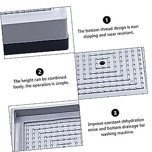 Uonlytech 1pc Furniture Booster Adjustable Desk Legs Floor Sofa Universal Bed Frame Stackable Riser Heighten Furniture Felt Furniture Pads Furniture Accessory Bed Padding Block Bed Foot Pad