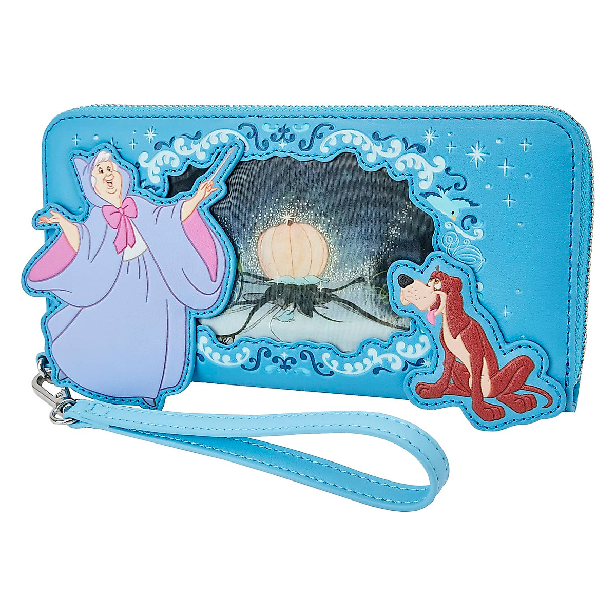 Loungefly Disney Cinderella Lenticular Princess Series Zip Around Wristlet Wallet