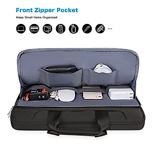 MOSISO 360 Protective Laptop Shoulder Bag Compatible with MacBook Air/Pro, 13-13.3 inch Notebook, Compatible with MacBook Pro 14 inch M3 M2 M1 2023-2021,Matching Color Sleeve with Belt, Black