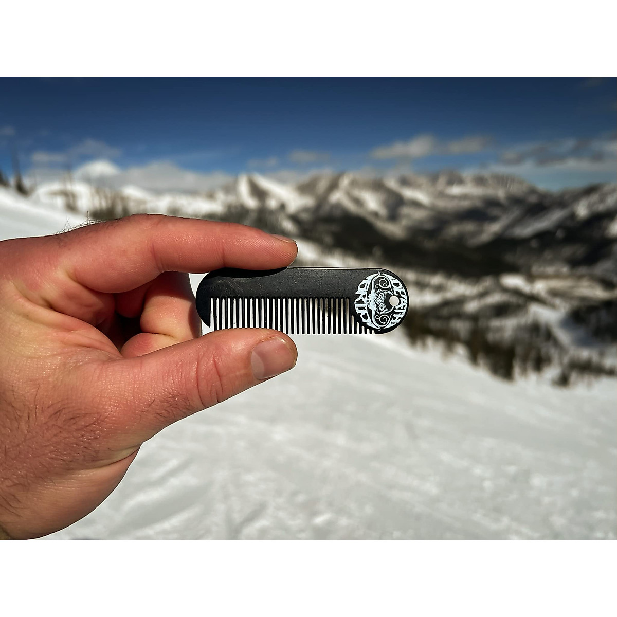 THE VINTAGE GROOMING CO. Bone Crusher Extra Firm Extra Strong Hold Mustache Wax and Death Grip Pocket Keychain Comb Set