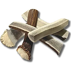 WhiteTail Naturals - Premium Split Elk Antlers for Dogs - (1 Pound Pack) - Organic Dog Chews - Naturally Shed Antler Dog Bones - Long Lasting, Crafted in USA