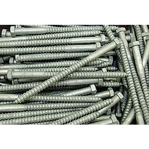 (50) Galvanized Hex Head 3/8 x 6 Lag Bolts Wood Screws