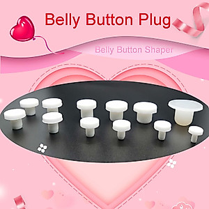 IKJNMLP 12PC Belly Button Shaper Silicone Belly Button Plug Post Tummy 12PCS Different Sizes