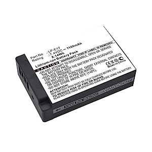 Synergy Digital Camera Battery, Compatible with Saramonic VmicLink5-RX Receiver Digital Camera, (Li-ion, 7.4V, 1100mAh) Ultra High Capacity, Replacement for Canon LP-E17 Battery