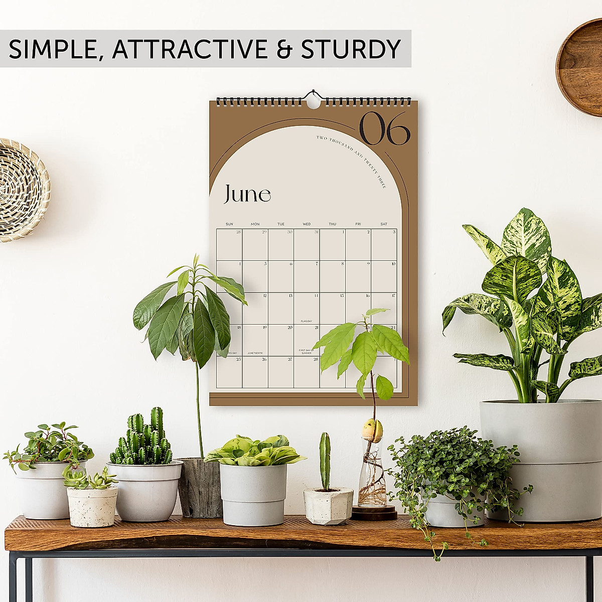 Aesthetic Minimalist Wall Calendar - Runs From January 2023 Until July 2024 - The Perfect Vertical Monthly Calendar With for Easy Planning