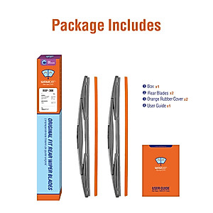 For Genuine Honda 76730-TRN-H01 CRV 2017-2021 Rear Windshield Wiper Blade Replacement, Exact Fit for CR-V 2017 2018 2019 2020 2021 Rear Wiper Arm, WOWIPER Car Wipers, 300mm - 12" + 12 inch (set of 2)