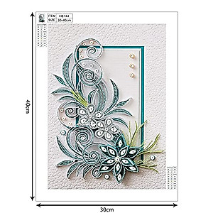 LIULIMI Partial Drill Diamond Painting, Small 5D Diamond Painting Kits Special Shape for Adults & Kids Diamond Flowers Picture, Christams Home Wall Decor 30 X 40 CM/12 X 16in (Flower I)