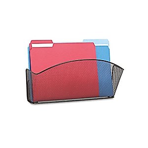 Safco 5653Bl Onyx Steel Wall Pocket Legal Black 15 X 3 X 9