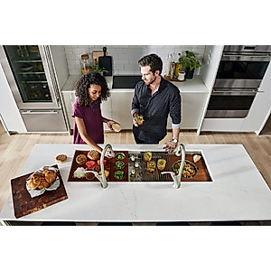 Ruvati 33-inch Workstation Ledge Kitchen Sink Undermount 16 Gauge Stainless Steel - RVH8222