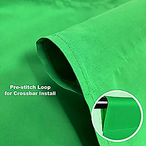 Julius Studio 10 x 12 ft. Green Chromakey Backdrop Screen Photo Background, Premium Synthetic Fabric 150 GSM Thicker Material, Professional Photography Video Studio, Events, Streaming, JSAG474