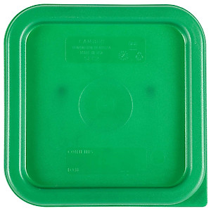 Cambro 4SFSPP190 4 Qt. Translucent Container with SFC2452 Kelly Green Lid, 4Quart