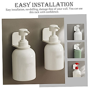 Cabilock 8 Pcs Wall Storage Rack Bathroom Bottle Bracket Bathroom Shower Gel Bottle Stand Bathroom Accessory Bathroom Storage Holder Waterproof Shower-gel Holder Shampoo Bottle Rack