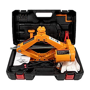 BEETRO 3 Ton Electric Car Jack 12V Car Scissor Jack for Car Sedan and SUV, Portable Electric Jack for Tire Replacement