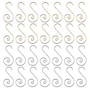 Toyvian 160PCS Christmas Ornament Hooks Durable Stainless Steel Hooks S Shaped Multifunctional Hooks for Christmas Tree Decoration