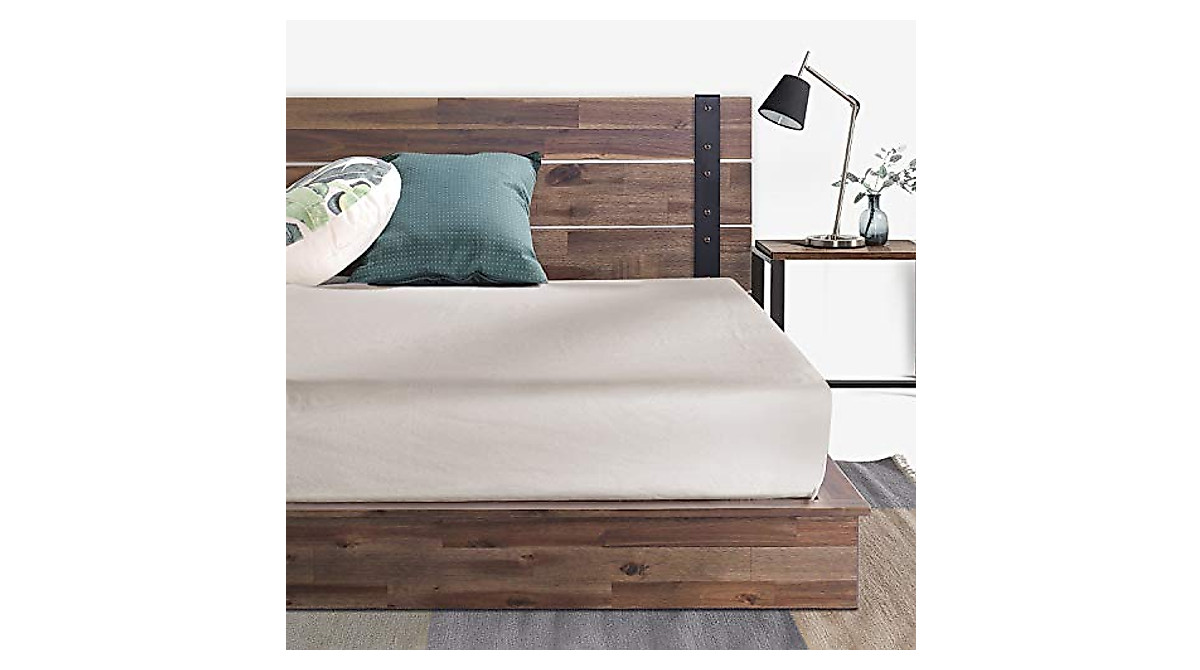 ZINUS Brock Metal & Wood Bed Frame - Stylish & Sturdy