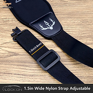 SUNYA Neoprene Crossbow Sling, Wide and Thick Padded on Shoulder, Strap with Swivels