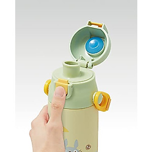 Skater SDC6N-A My Neighbor Totoro Sanpomichi Ghibli Children's Stainless Steel Water Bottle, Direct Drinking 20.9 fl oz (580 ml)