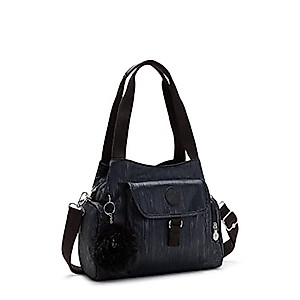 Kipling Womens Women's Felix Bag, Organize Accessories, Small Adjustable Strap, Nylon Travel Shoulder Bag, Sparkling Slate, 12.5 L x 8.5 H 6 D US