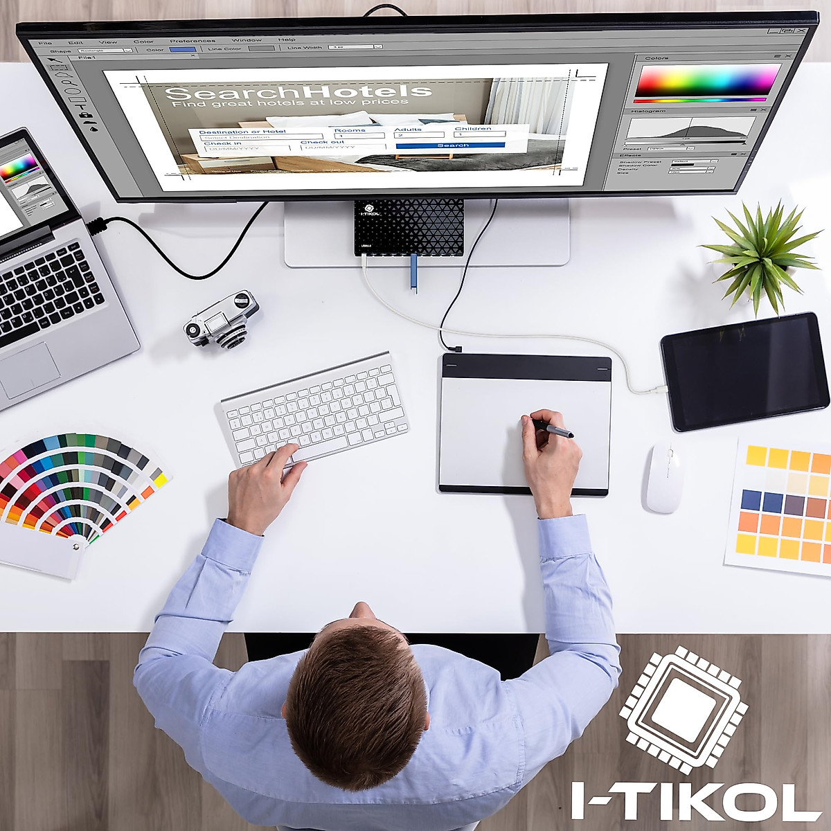 10 Ports USB Hub 3.0 Powered Aluminium - USB Hub Charger - Multiple Port - USB Splitter Hub with Power Adapter 12V/5A/60W - for Laptop, PC,Flash Drives, HDD,Hard Drive,Mouse,XPS,Xbox,Keyboard