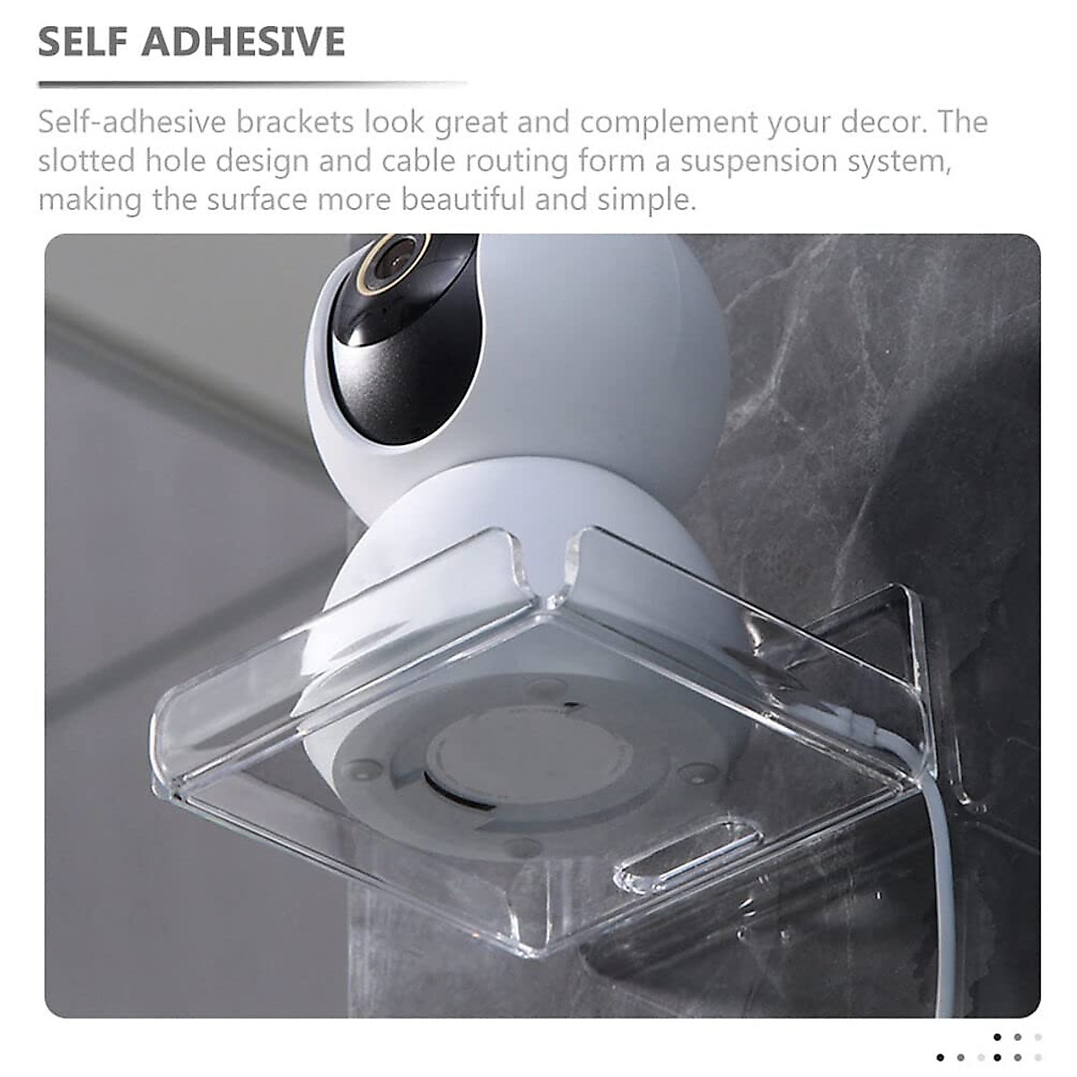 UKCOCO 2pcs Camera Bracket Corner Shelfs Indoor Plant Shelves Wall Shelves for Plants Monitor Camera Wall Shelf Camera Wall Mount Speaker Stand Acrylic Transparent Speaker Shelf