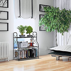 Kufutee 3 Tier Plant Stand Rack Indoor Outdoor Multiple Holder Shelf,Black