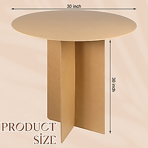 Sintuff Round Wood Display Table 30 Wooden Nightstand Coffee End Table Circle Corner Table for Living Room Small Space Bedside Easy Assembly Modern Home Decor, 2 Part Interlocking Finger Groove Base