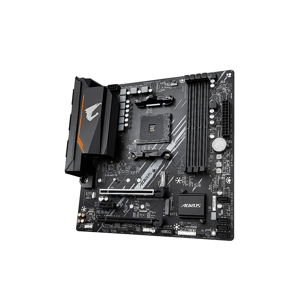 Gigabyte GIGABYTE B550M AORUS Elite (AM4/ AMD/ B550/ Micro-ATX/ DDR4/ Dual M.2/ PCIe 4.0/ Realtek GbE LAN/Gaming Motherboard)