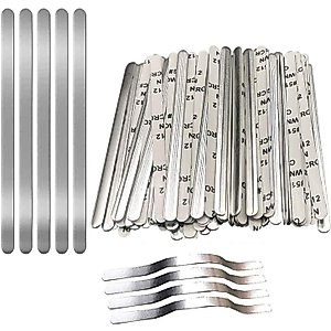 Nose Bridge Strips for Masks, Aluminum Metal Nose Strip, Adjustable Nose Clips Wire for DIY Mask Making Accessories for Sewing Crafts, 100Pcs