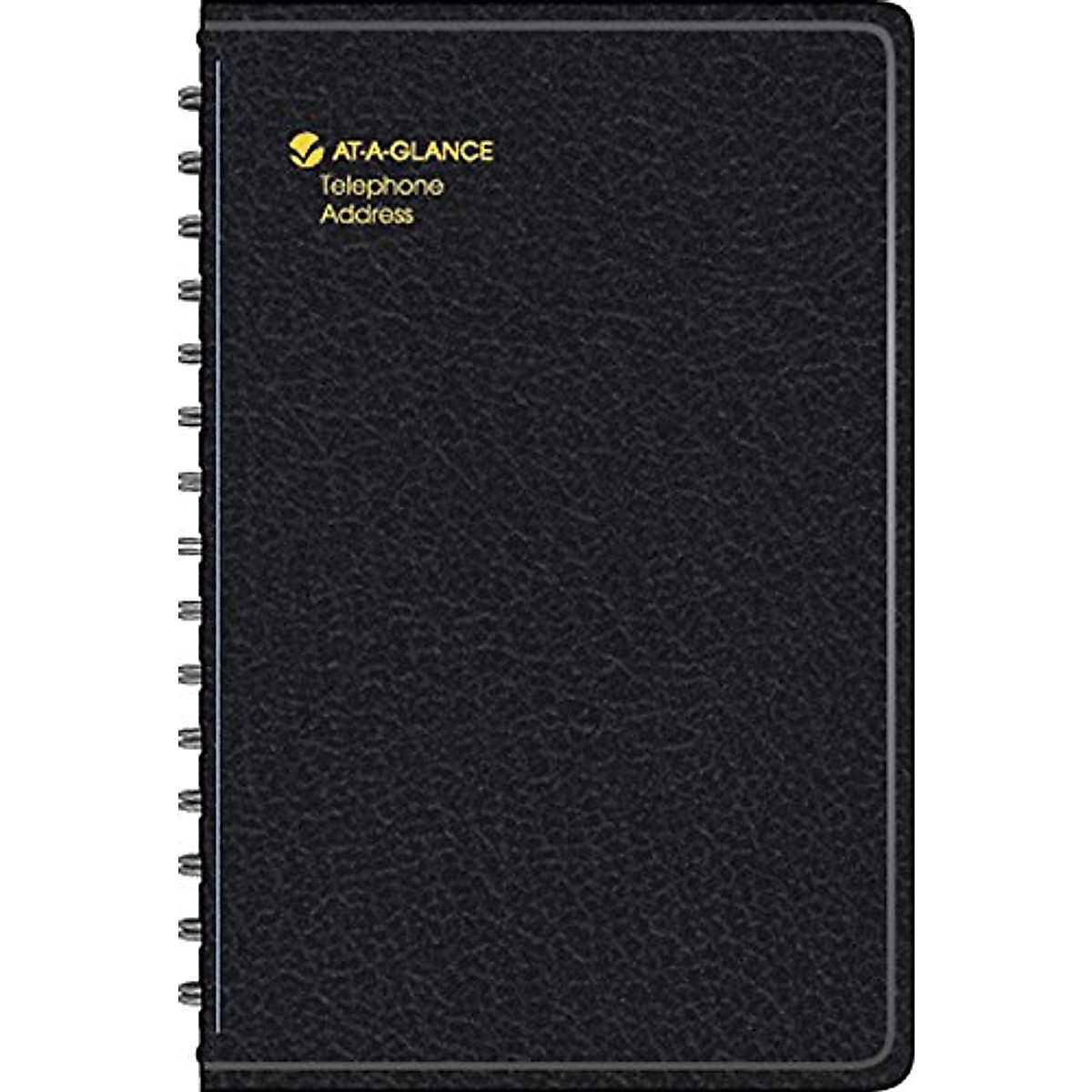 AT-A-GLANCE Telephone / Address Book, Large Print, 500 Entries, 8.38 x 5.38 Inches, Black (80LP1105,Small)